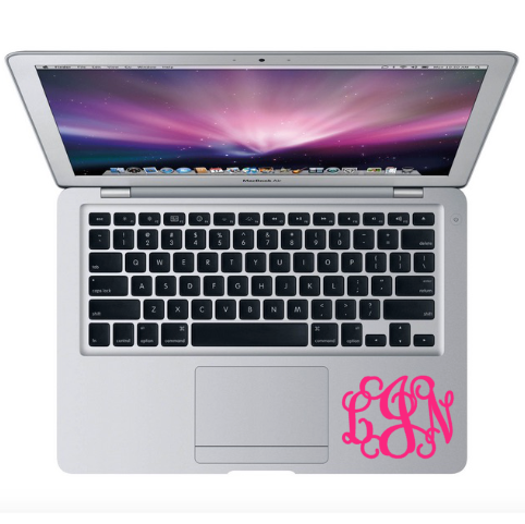 Monogram Computer Decal – Belle & Ten